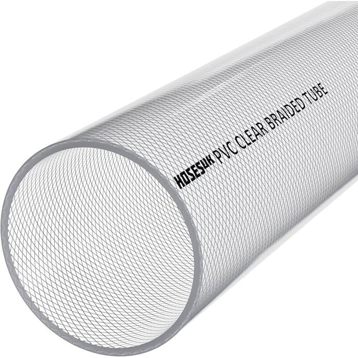 Tuyau PVC Transparent Renforcé 3m - 16mm (5/8") Air Eau Huile Gaz ...