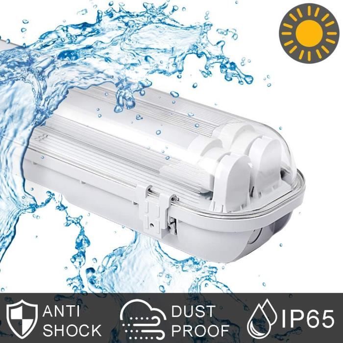 Reglette Led Garage 120Cm Eclairage Led Etanche 2 Unités 18W 3600Lm ...