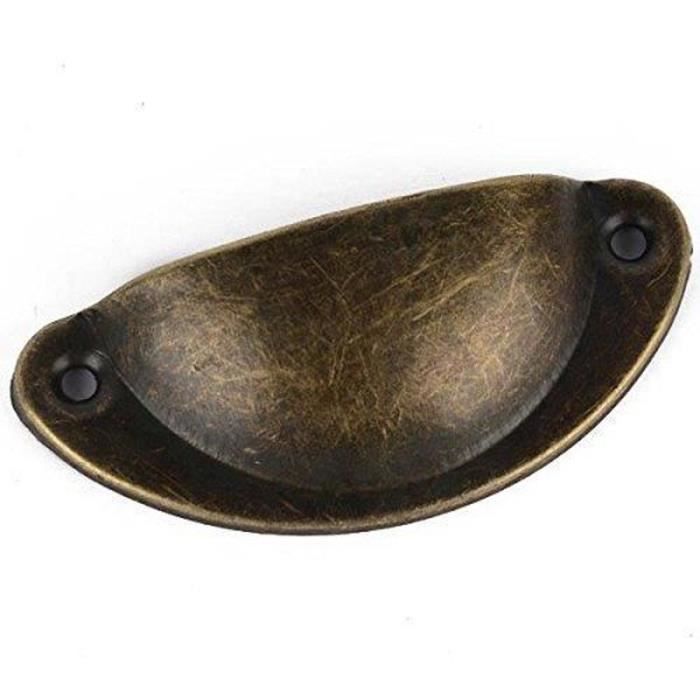 Mega-Deal 10pcs Coquille Fer Poignée Porte Cabinet Bouton Tiroir ...