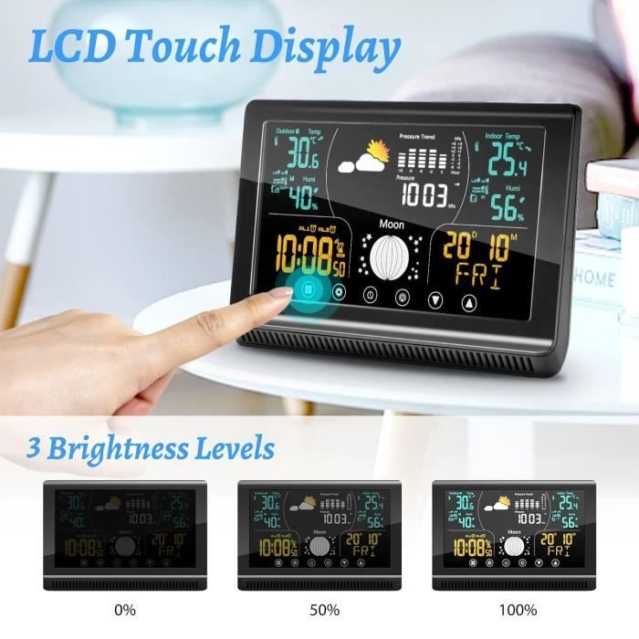 Station Meteo Interieur Exterieur Sans Fil Station Meteo Connectee Avec ...