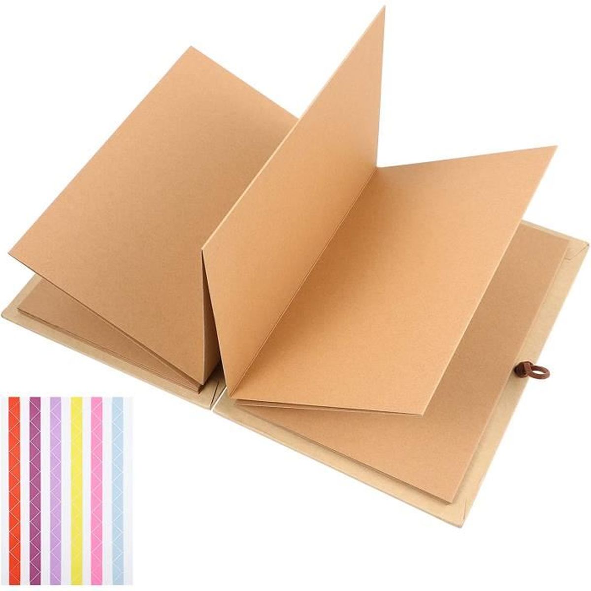 Papier kraft rigide - Style accordéon - 36 pages - Pour remise de ...