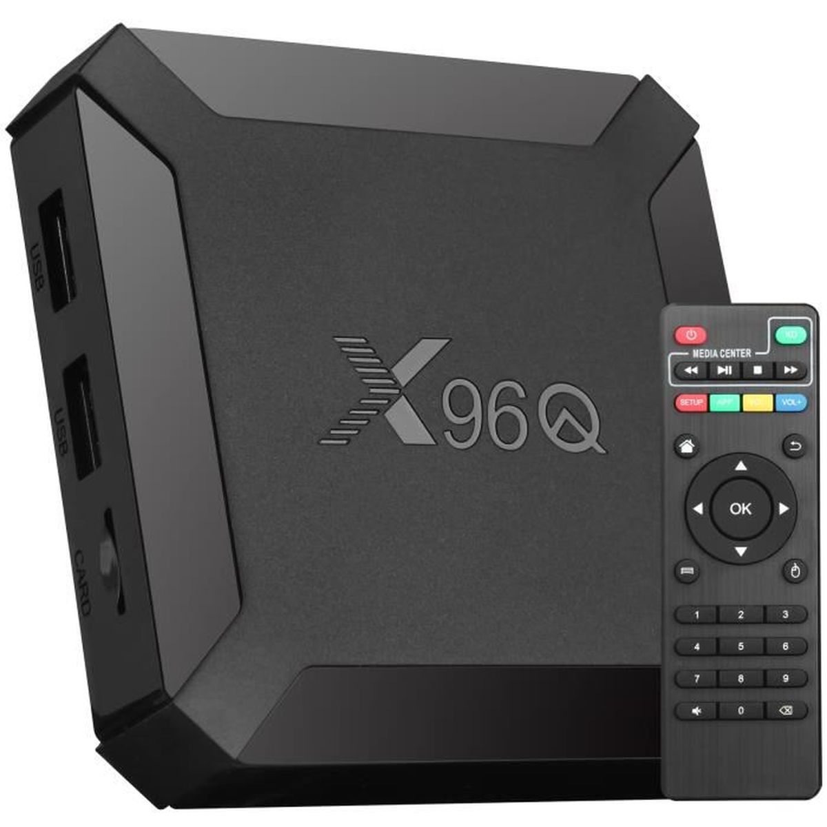 X96Q TV Box Android 10 Lecteur Multimédia H313 Quad Core 4K WiFi 24Ghz ...