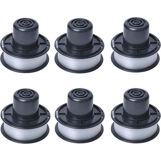 BOTE- Lot de 6 bobines de Fil pour débroussailleuse,Compatible avec Les modèles Black + Decker ...