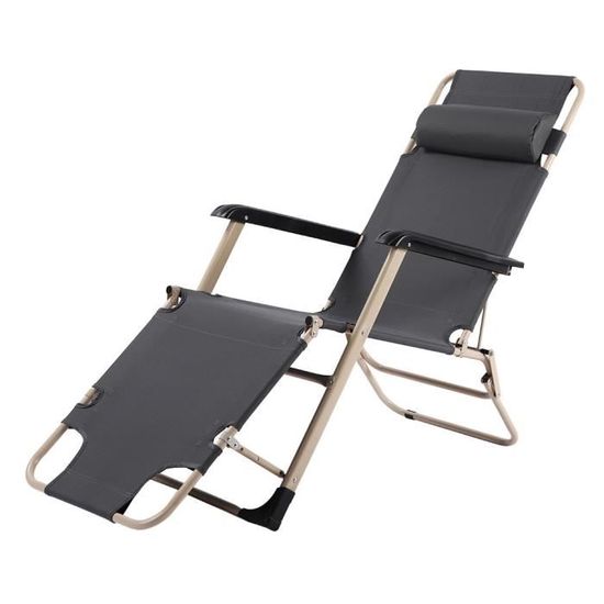 YAJ Chaises longues pliantes de plage, Lit simple pliant portatif de ...