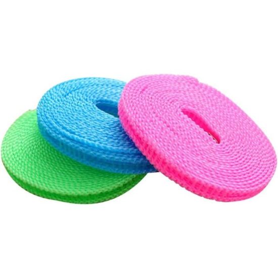 3 Rouleaux Corde À Linge Portable Cordes À Linge Corde À Linge ...