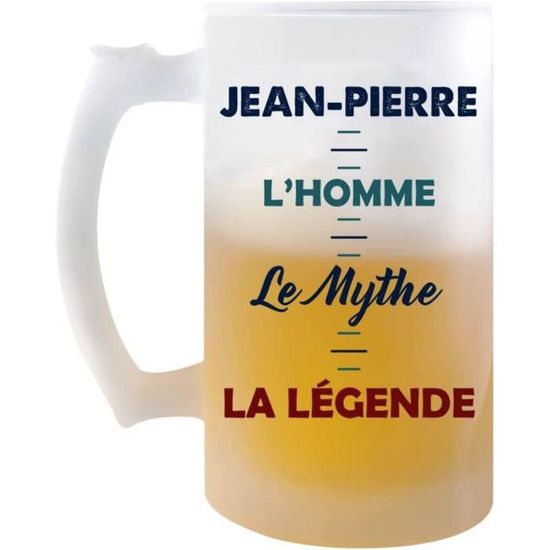 Chope de bière Jean-Pierre Mythe Légende - cadeau idée anniversaire ...