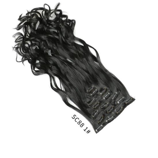 Accessoires coiffure,Extension capillaire synthétique à 16 Clips ...