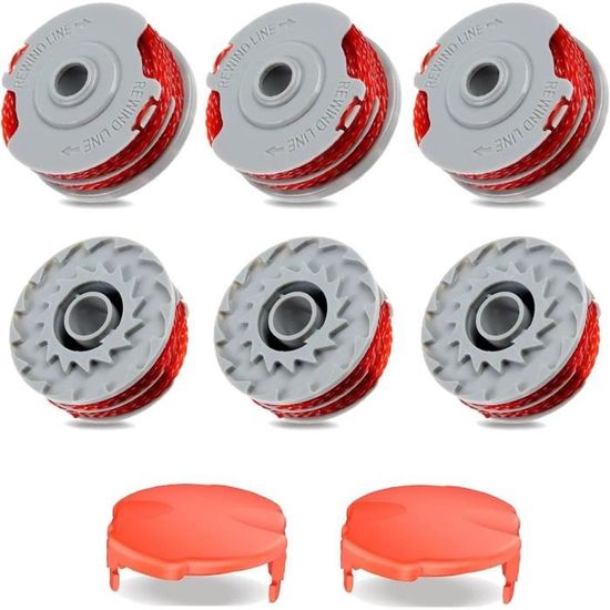 6 Bobines De Fil Pour Coupe-Bordure Flymo Fly021 513937190,Double Bobine Nylon Standard Avec ...