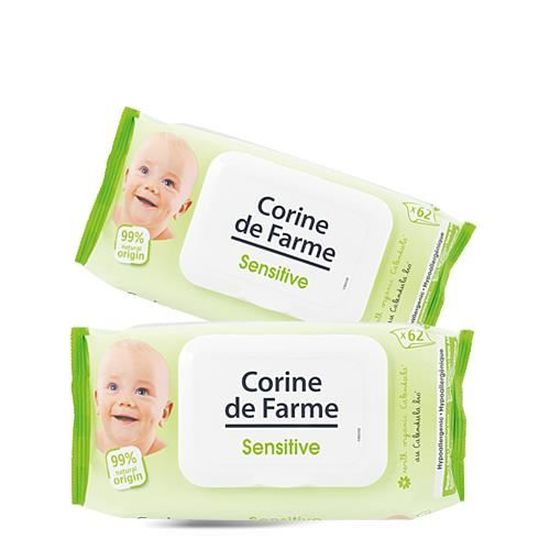 Lot de 2 paquets de Lingettes bébé x62 au Calen… - Cdiscount Au quotidien