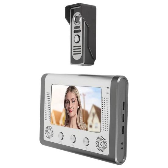 Visiophone filaire Duokon - Système d'interphone vidéo 7 pouces ...