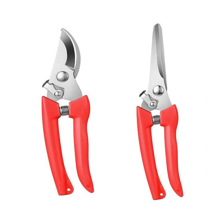 Ciseaux de jardin lot de 2 cisailles de jardin multifonctions pour couper fleurs et arbres ...