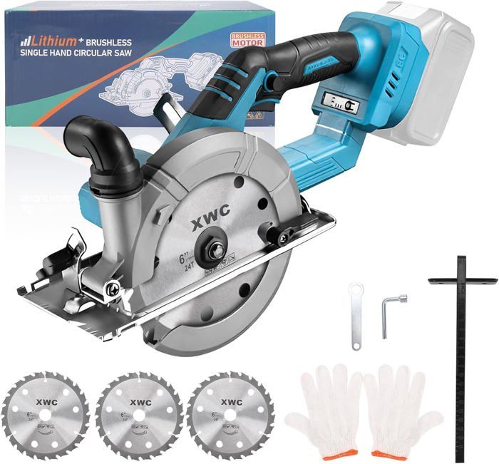 Mini scie circulaire sans balais - Scie circulaire sans fil - Pour ...