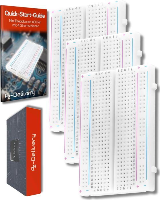 3X MB-102 Mini Breadboard 400 Pin avec 4 Barres d'alimentation ...