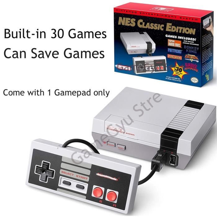 NES 30-Console De Jeux Vidéo Hd Classique Super Nes, 30 Jeux Intégrés, Possibilité De Sauvegarde ...
