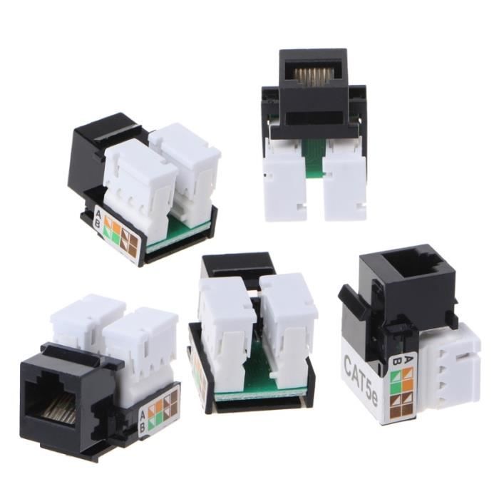 Module réseau UTP CAT5E, 5 pièces, connecteur RJ45, prise d'information ...