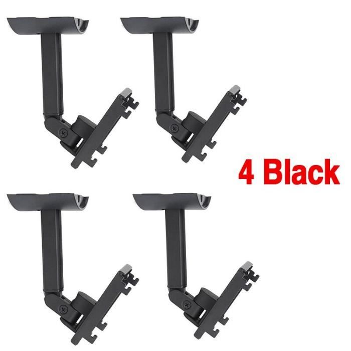 4 Noir - support mural universel pour haut-parleur BOSE, en acier ...