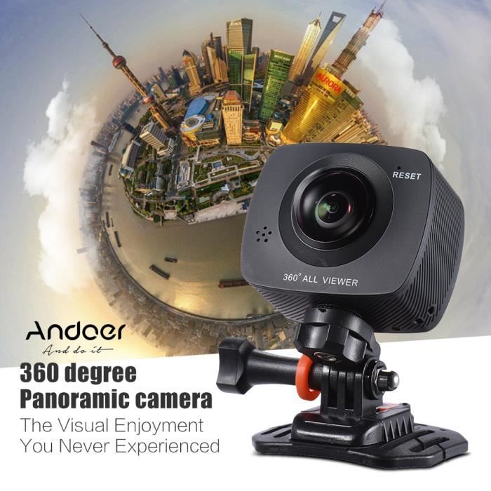 Andoer Double Lentille 360°Caméra Panorama Sport Numérique VR 1920*960P ...
