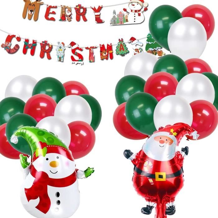 Ballons de Noël Set - - Père Noël, Bonhomme de neige, Latex - Haute ...