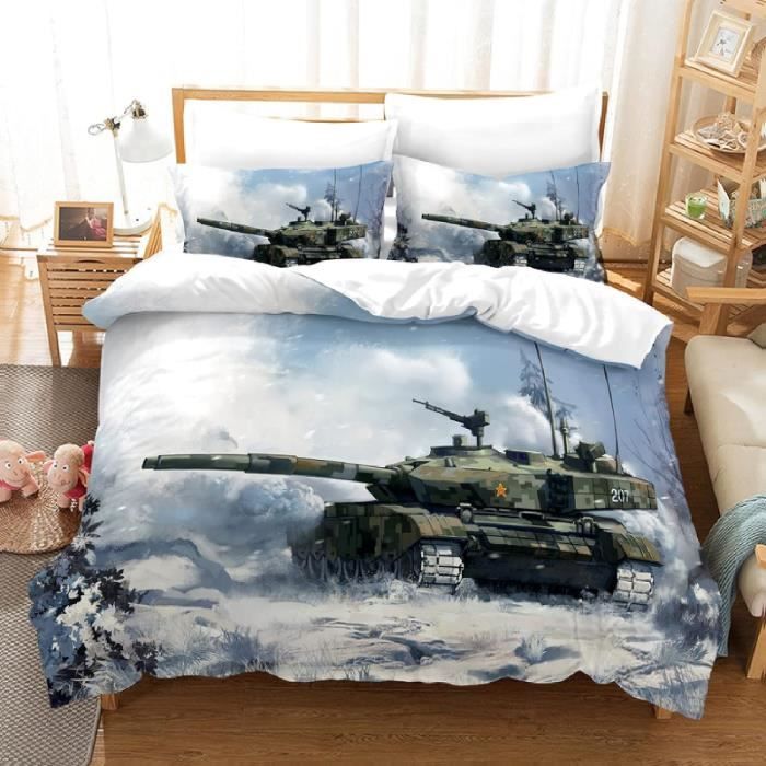 Housse De Couette Double 240X260 Armée Tanks Armes Char Réservoirs ...