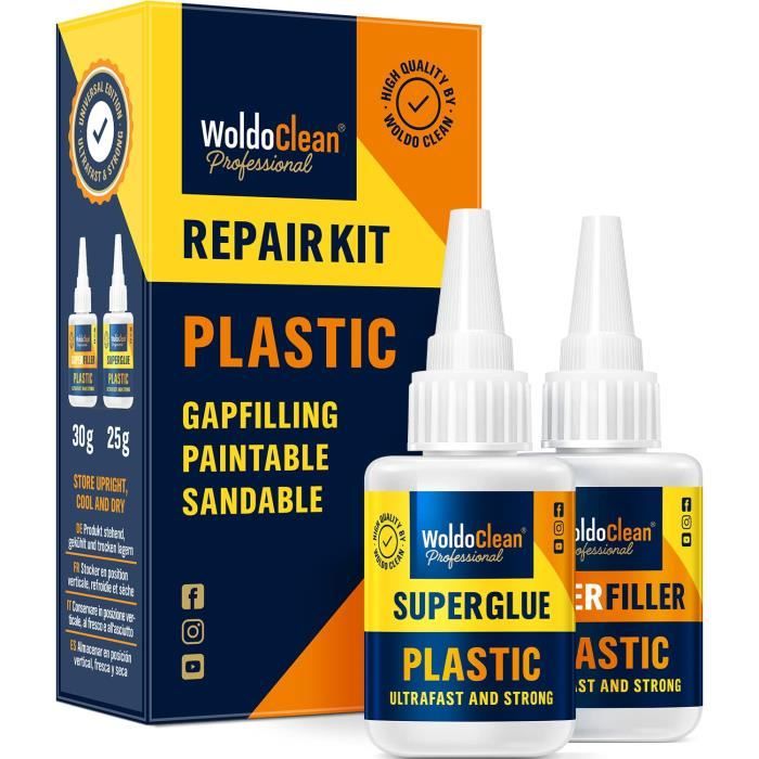 Super Glue 25g extra forte et granulés 30g - pour plastique, séchage ...