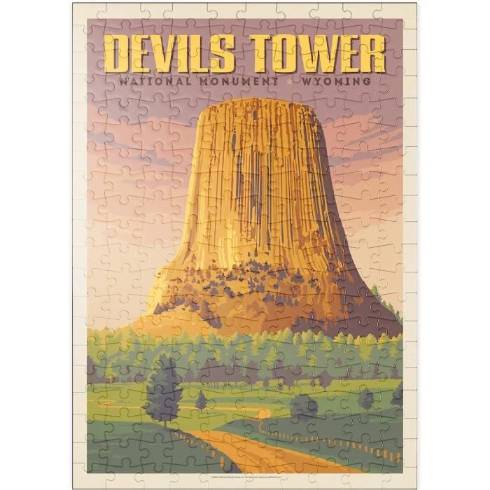Devils Tower WY Crépuscule Premium Pièces Puzzle Collection spéciale ...