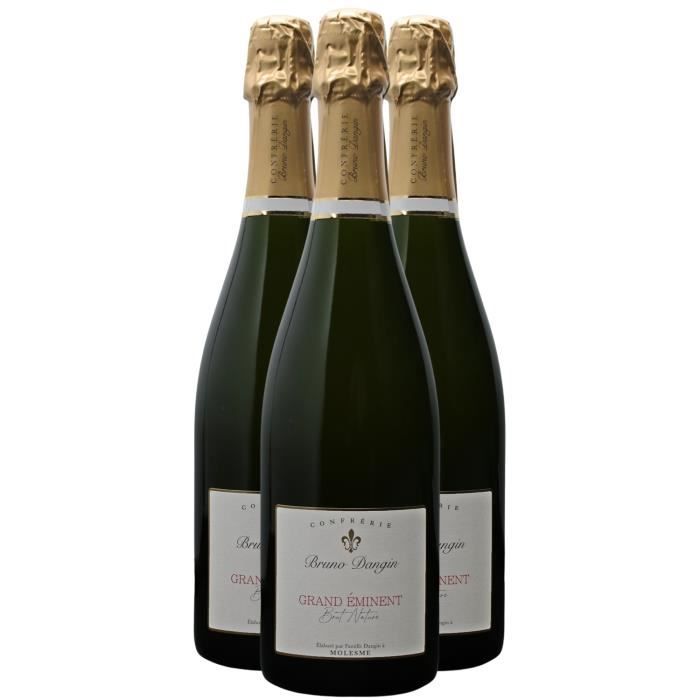Crémant de Bourgogne Grand Éminent Brut Nature Blanc - Bio - Lot de ...