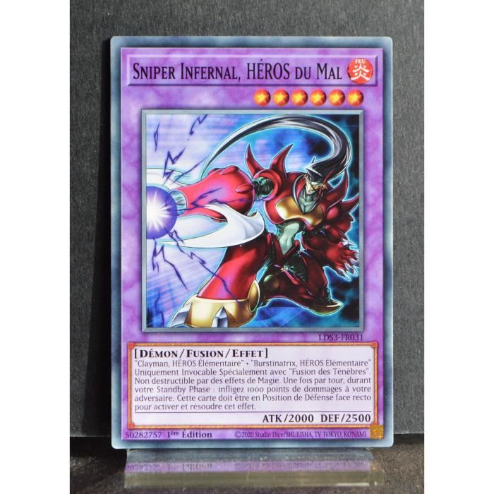 Carte YU-GI-OH LDS3-FR031 Sniper Infernal, HÉROS du Mal Commune NEUF FR ...