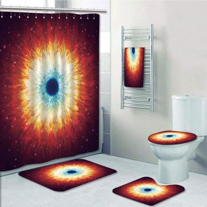 Space Galaxy Stars Hole Astral Universe View 5 pièces Rideau de douche ...