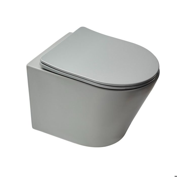 Swiss Aqua Technologies - WC suspendu Infinitio gris mat sans bride et ...