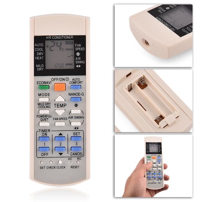 REMPLACEMENT DE TÉLÉCOMMANDE CLIMATISEUR pour Panasonic A75c3300 ...