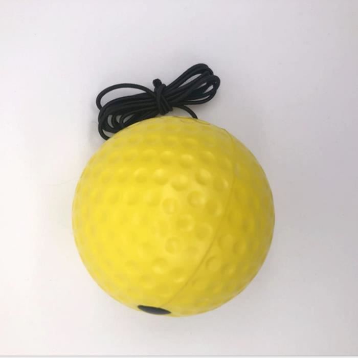 QJ02-boule jaune - Ballon de boxe en PU monté sur la tête, entraînement ...