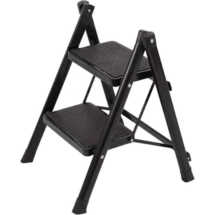 Escabeau Pliant. Portable paissie Aluminium 2 Marches chelle Pliante Petite Multifonctionnelle ...