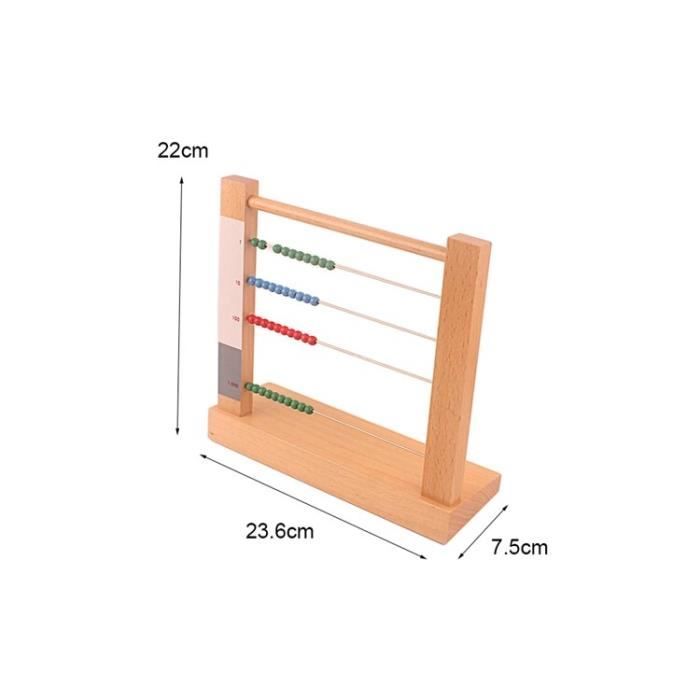 Experience Scientifique JNL0V Montessori Wood Toys Flat Bead Frame for ...