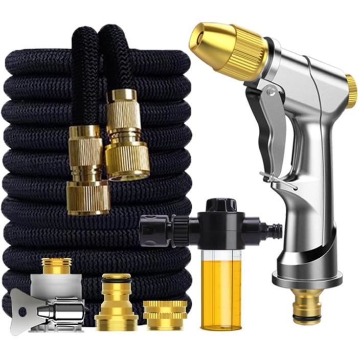 Tuyau D'Arrosage Extensible, Buse 3 Modes Expansion Tuyaux D'Eau Magiques Pistolet Arrosage Avec ...