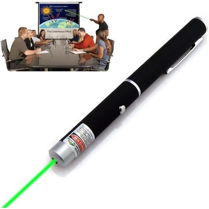 Stylo pointeur laser - Militaire - Vert - 532nm - 5mW - 5000 heures de ...