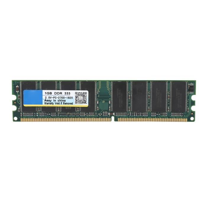 HURRISE Mémoire DDR PC RAM Memory Module, 1GB DDR 333MHz 2.V 184Pin PC-2700 Desktop RAM Memory ...