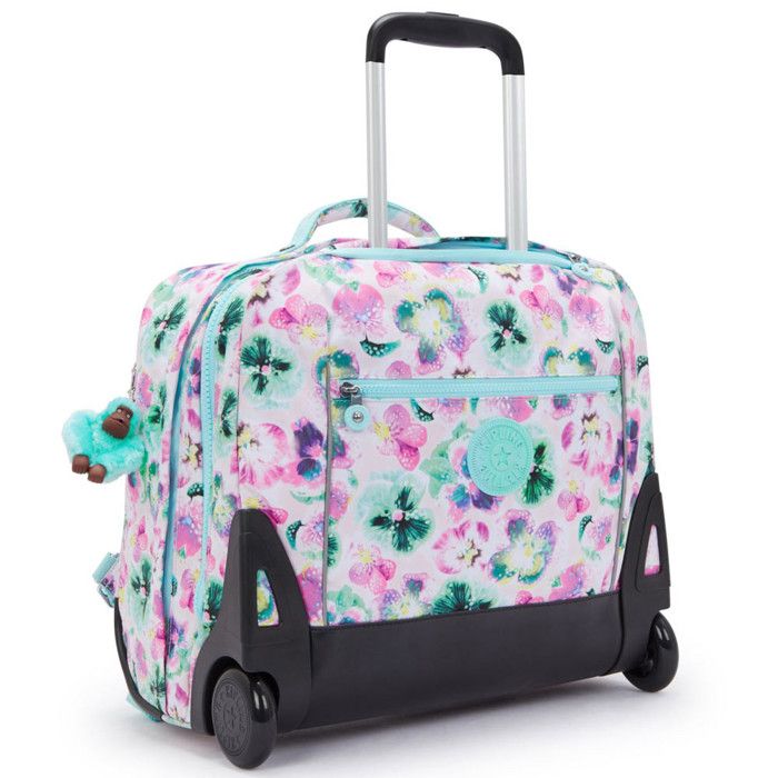 Cartable à roulettes Kipling Giorno 41 CM - Haut de Gamme Aqua Blossom ...