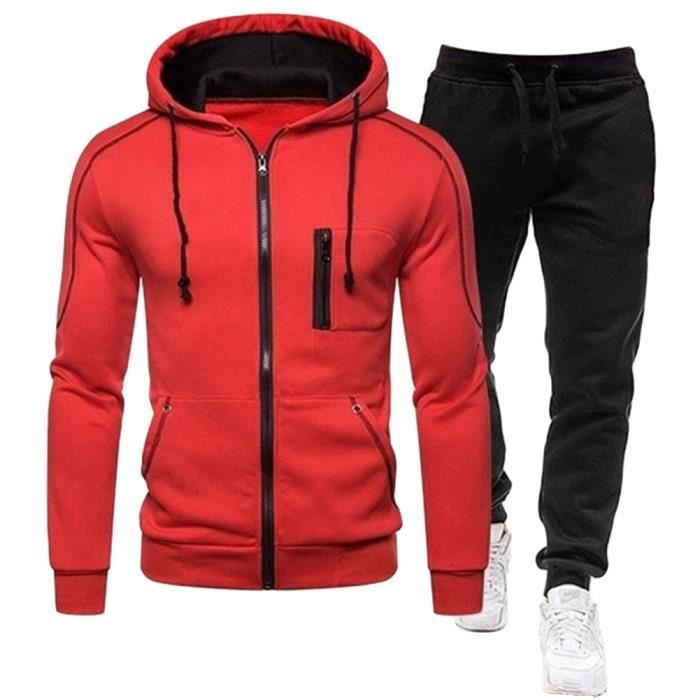 Survêtement de Sport pour Homme Ensemble Jogging Sportif Sweat à ...