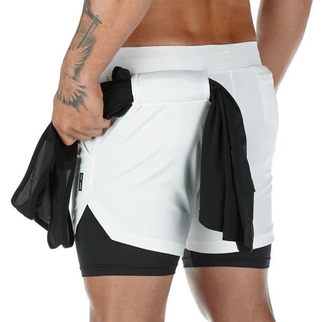 Short,Short de Sport 2 en 1 pour homme, séchage rapide, pour Jogging ...