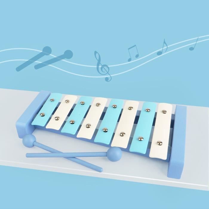 Bleu -Xylophone en bois, jouet d'instrument de musique pour enfants ...