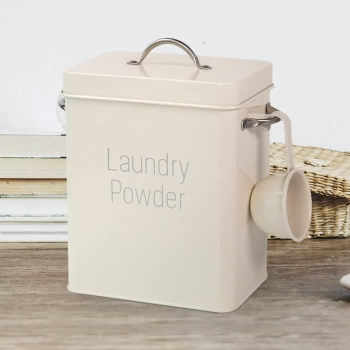 Boîte À Lessive Contenant De Stockage De Poudre À Savon Avec Cuillère ...