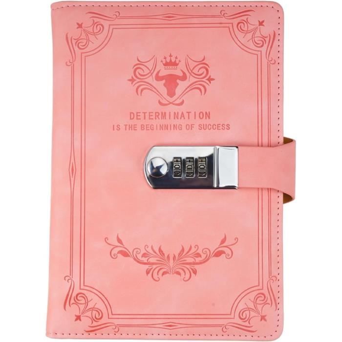 DGN Rose Carnet de Notes A5 Avec Serrure à Combinaison,Carnet Secret ...