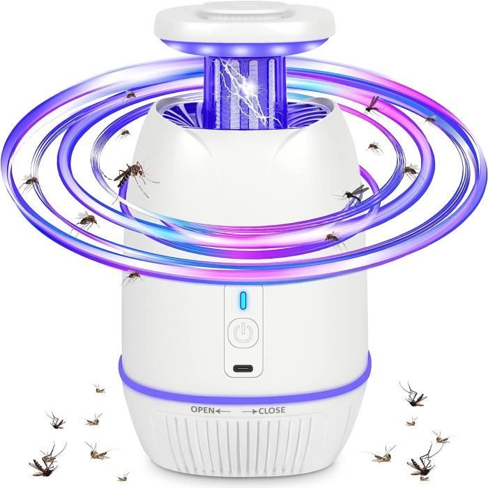 Lampe Anti Moustique Interieur, Lampe Anti Mouche Avec Lumière Uv Tue ...