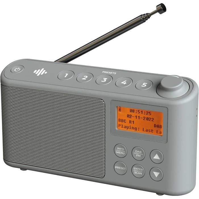 Radio Dab-Dab+ & Fm, Alimentation Secteur Et Batterie, Poste Radio Numérique Dab Portable Avec ...