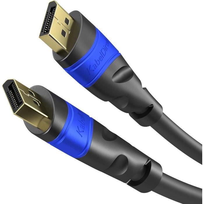 \ Câble Displayport 4K-60Hz \ 7,5 M \ Immunisé Contre Les Interférences ...