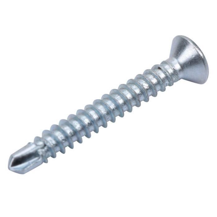 M4.2 Vis Autotaraudeuse Vis À Tête Plate En Métal Jeu De Vis De Queue De Forage Boulons Pour ...