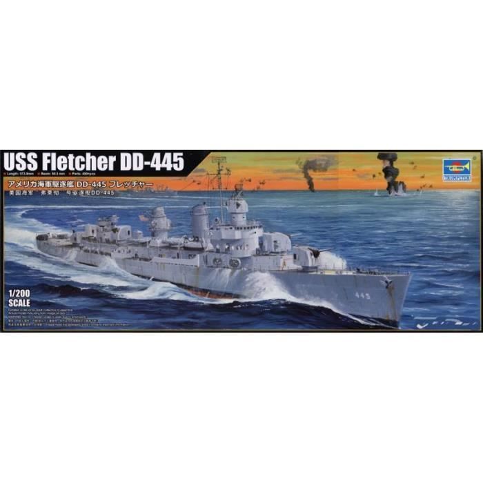 Maquette Bateau - TRUMPETER - Uss Fletcher DD-445 - 1:200 - 175 pièces ...