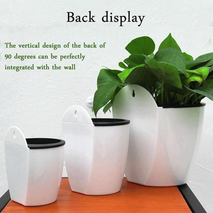 KE12803-3 pcs-set Pot de Fleurs Mural absorption de l'eau automatique ...