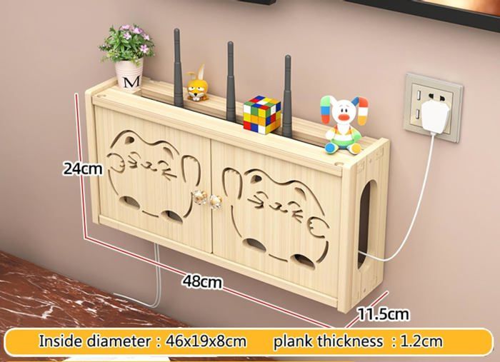 Etagere Murale Tv Suspendu Rangement Box Internet Rangement Mural ...