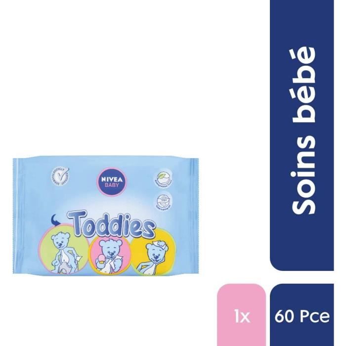 Baby Lingettes Toddies (1 X 60), Lingettes Nettoyantes Bébé ...